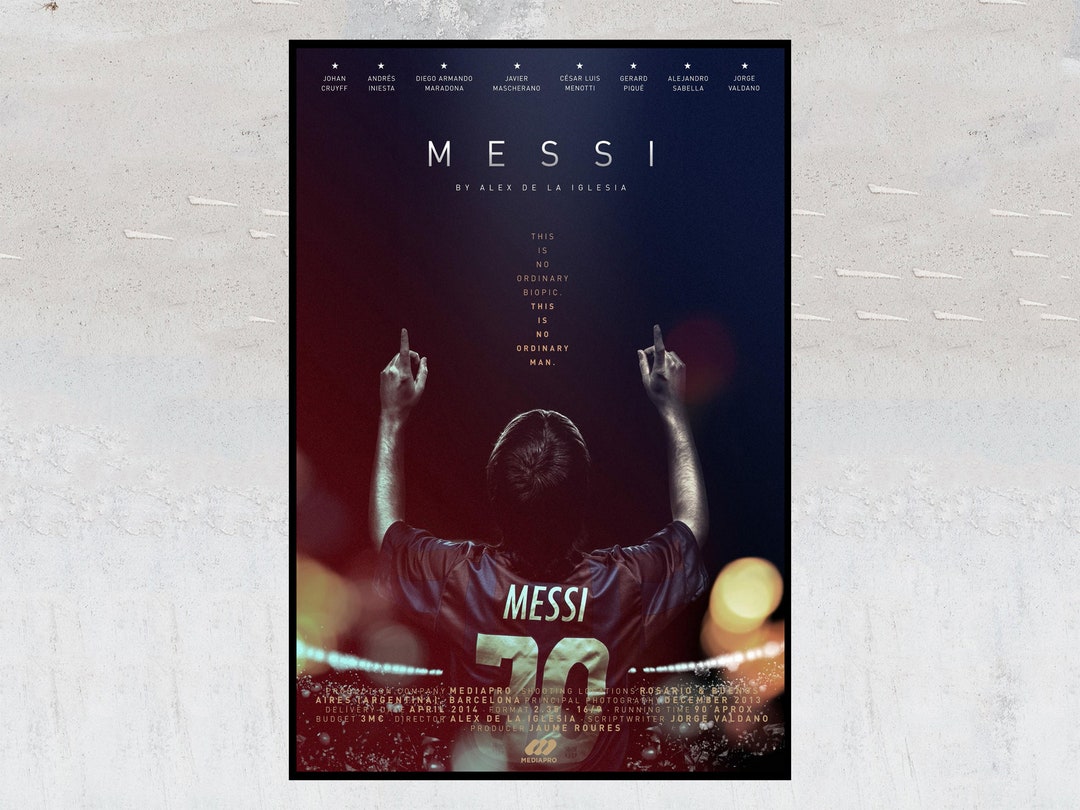 Messi Film Posters Collector's Memorabilia Personalized Poster Gifts ...