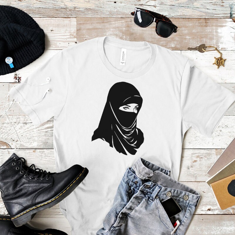 Muslim Svg, Woman Silhouette Svg, Hijab Svg, Woman Silhouette Wall Art ...