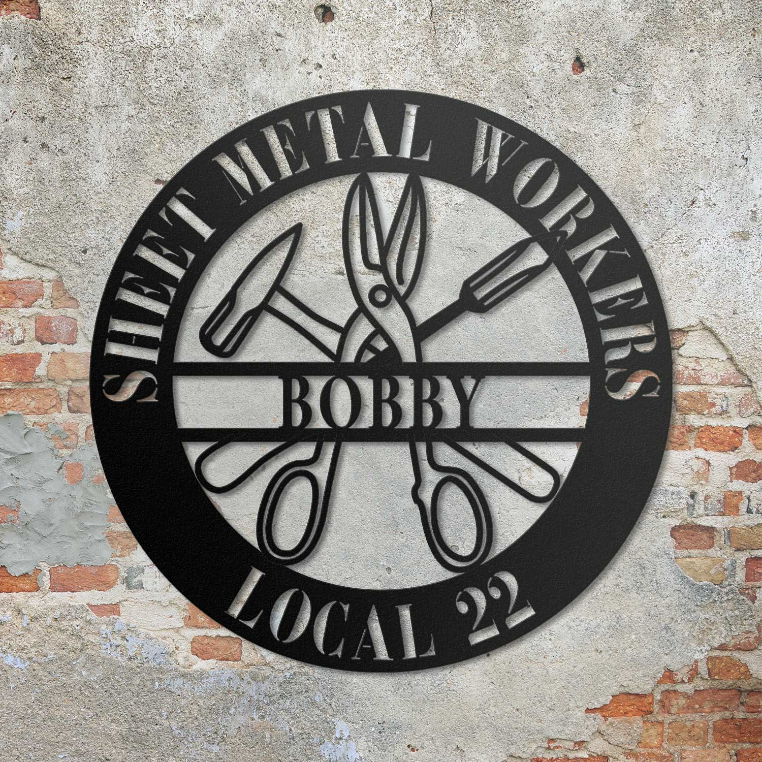 Personalized Sheet Metal Workers Metal Wall Art With Led Lights, Sheet ...