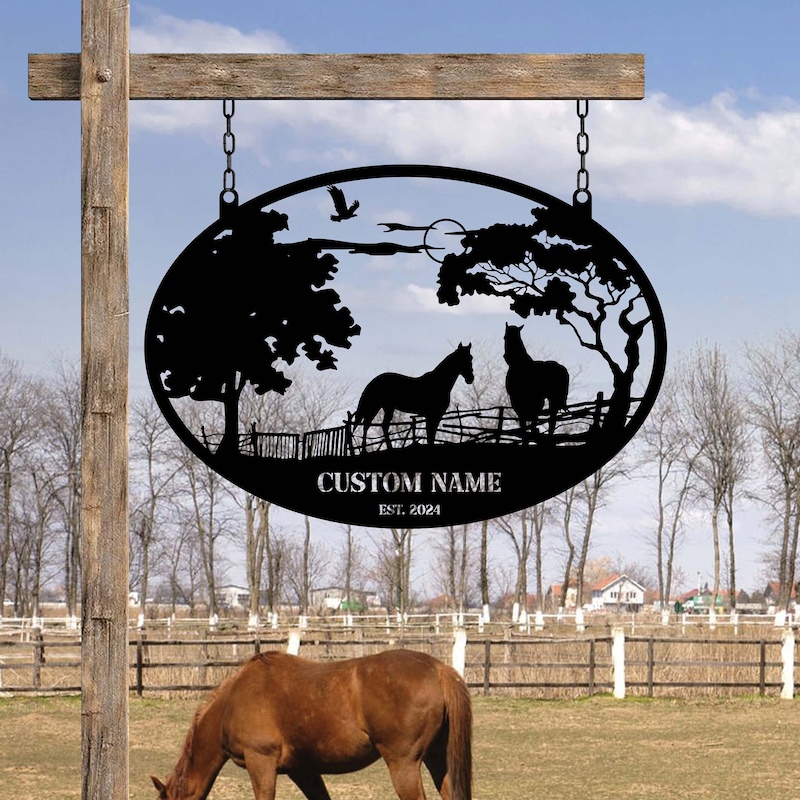 Metal Address Signs With Horse - Etsy