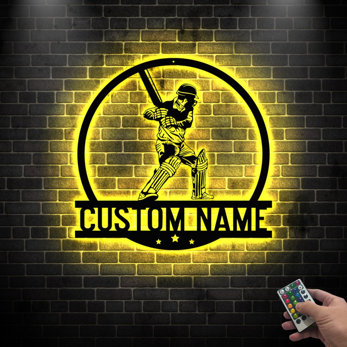 Cricket Metalsign With Led Light, Cricket Player Name Sign, Cricket ...