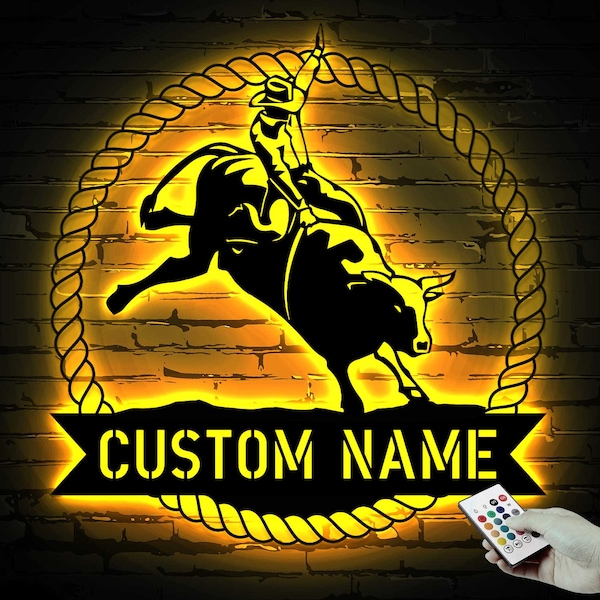 Custom Bull Riding Wall Art - Etsy