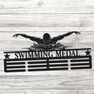 Custom Metal Swimming Medal Holder, Swim Medal Hanger, Medal Display ...