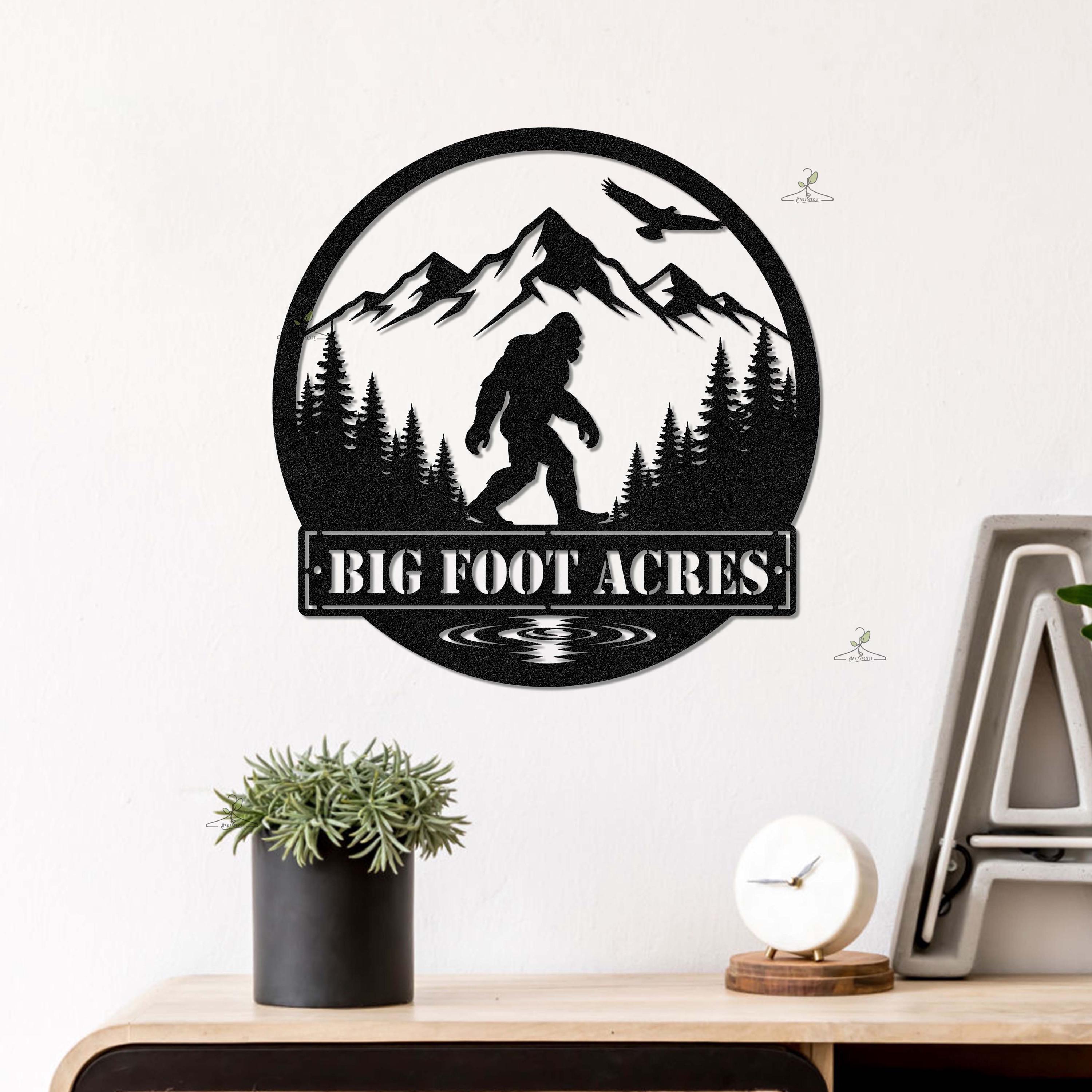 Custom Bigfoot Sign With LED Light, Personalized Sasquatch Wall Art ...