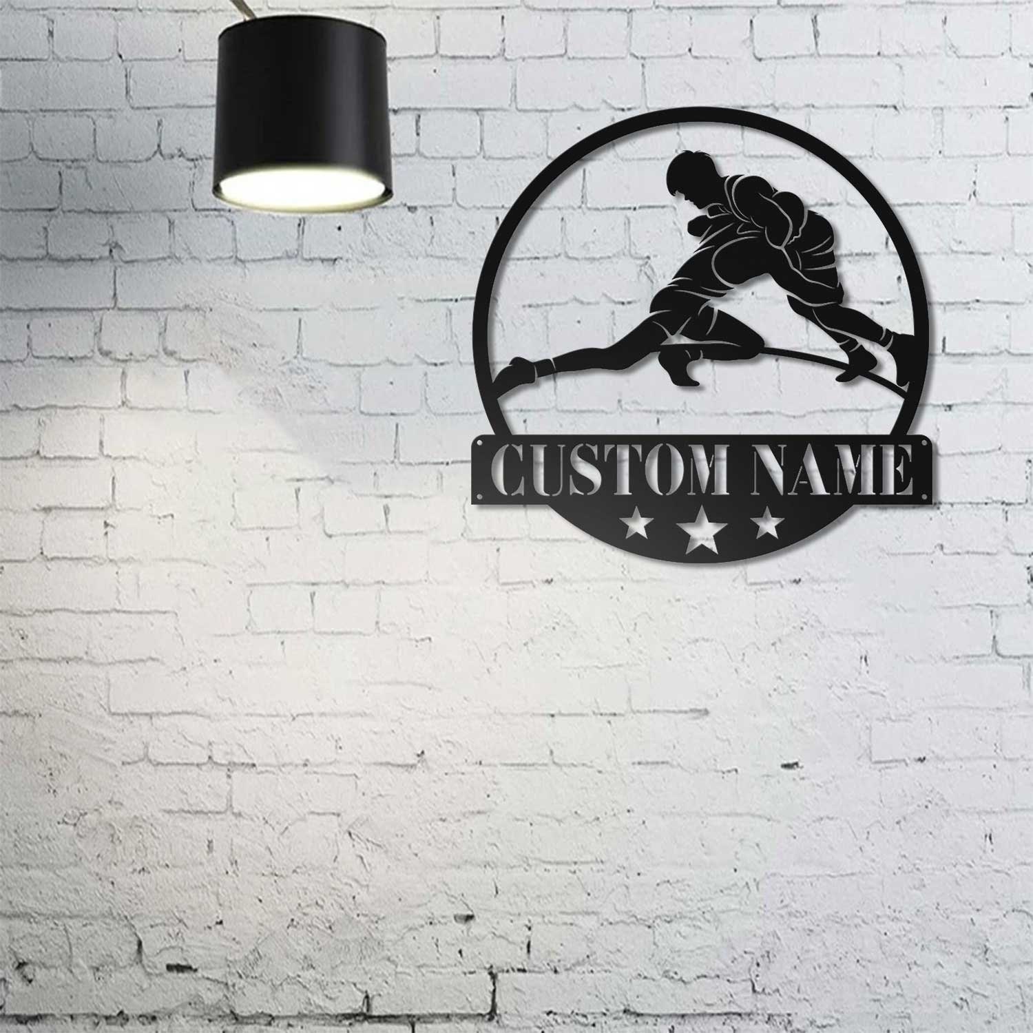 Custom Wrestling Sign Metal Wall Art Led Light, Wrestler Name Sign ...