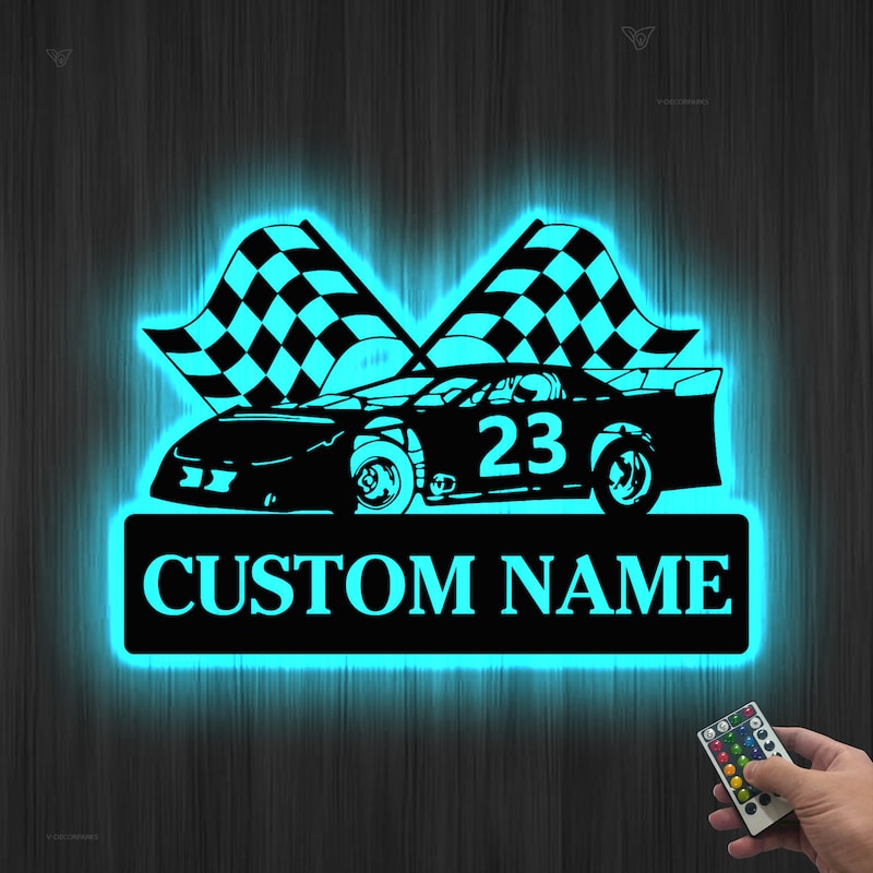 Custom Metal Race Car - Etsy