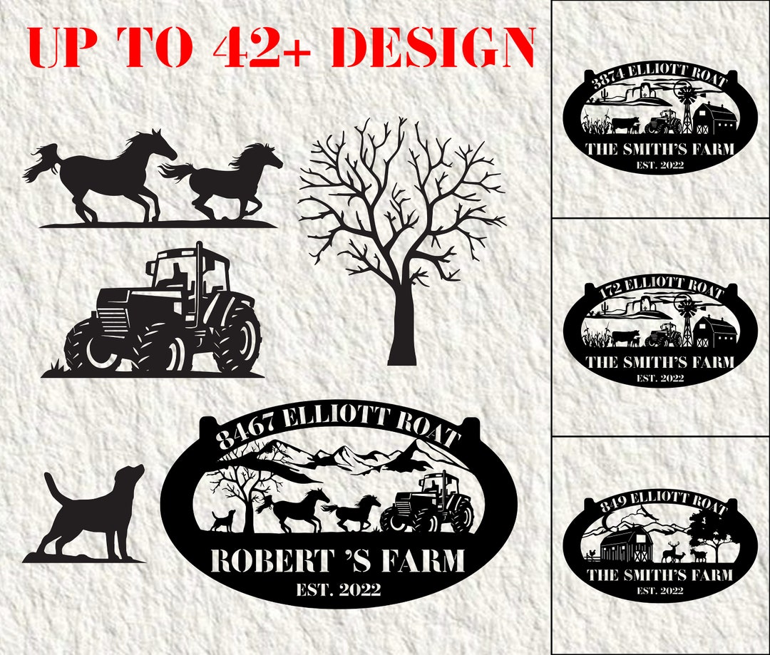 Personalized Your Metal Farm Sign, Design Your Own Farm Sign, Farm Gate ...