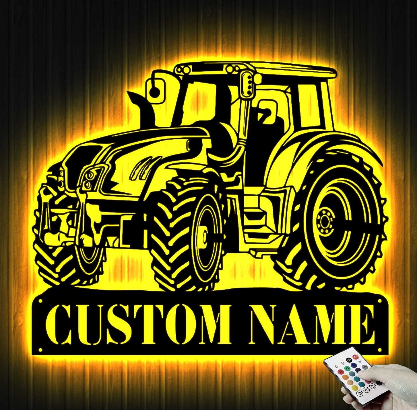 Custom Tractor Driver Metal Wall Art LED Light, Tractor Gift ...