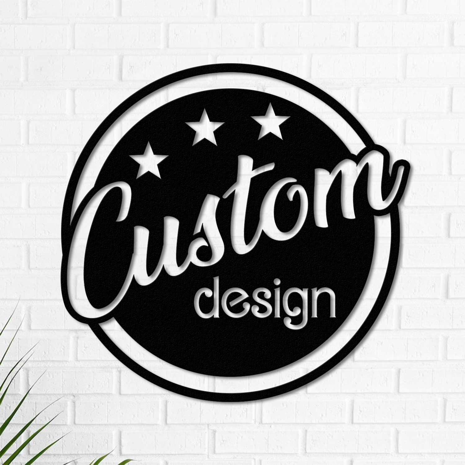 Custom Logo Design Metal Wall Art LED Light Personalized Business Logo ...