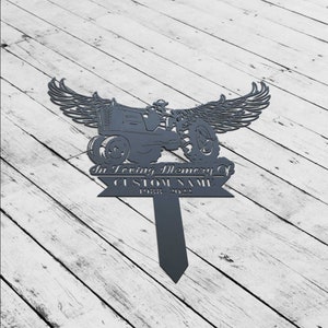 Tractor Memorial Plaque Stake, Personalized Memorial Garve Maker, Grave ...