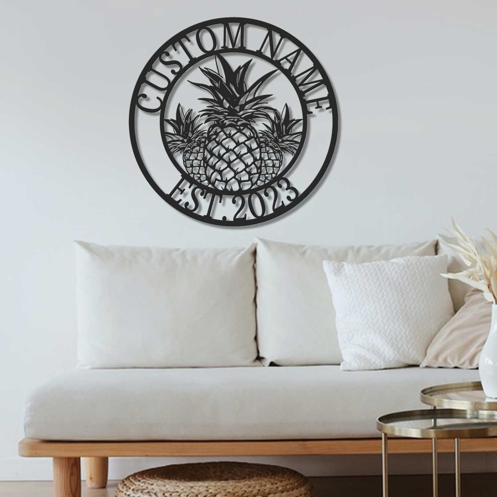 Personalized Pineapple Metal Sign, Pineapple Gift,custom Pineapple Sign ...