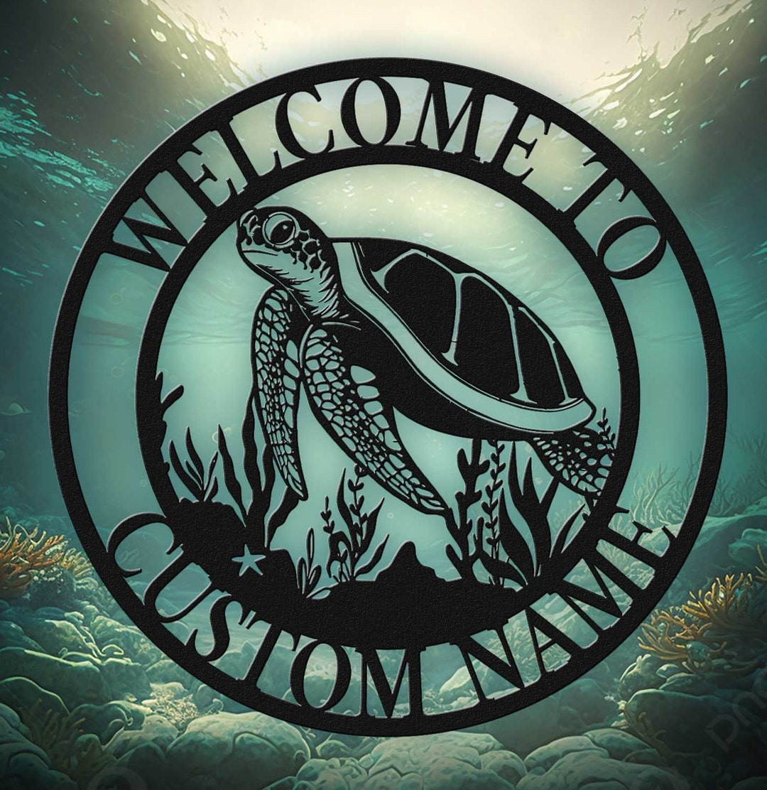 Turtle Name Sign, Sea Turtle Sign, Turtle,beach Sign, Beach House Sign ...