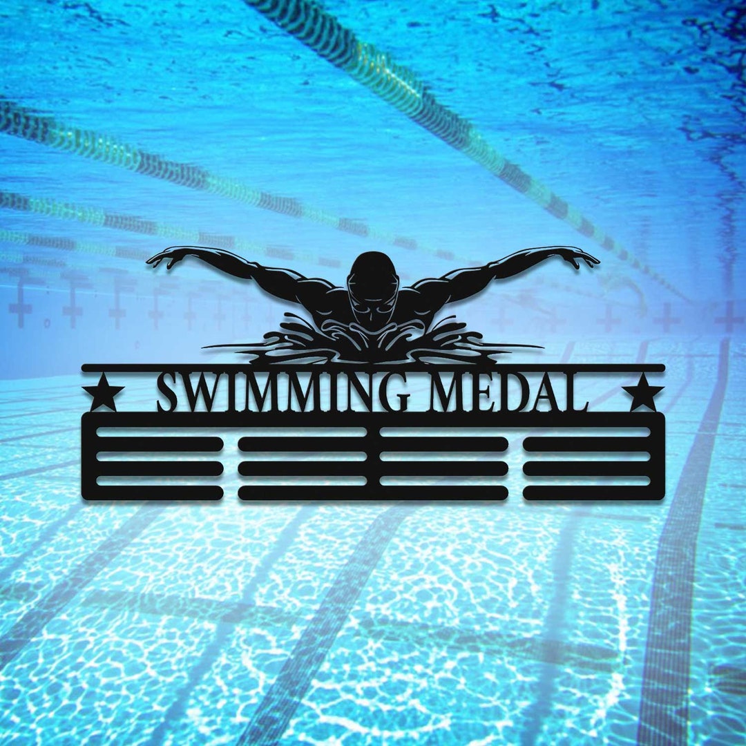 Custom Metal Swimming Medal Holder, Swim Medal Hanger, Medal Display ...