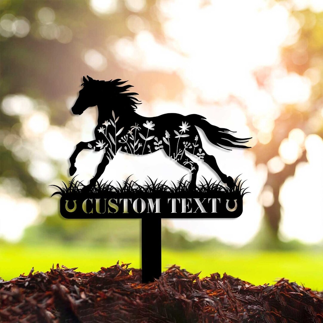 Custom Horse Memorial Stake Sign,grave Markers Sign, Metal Sign With ...