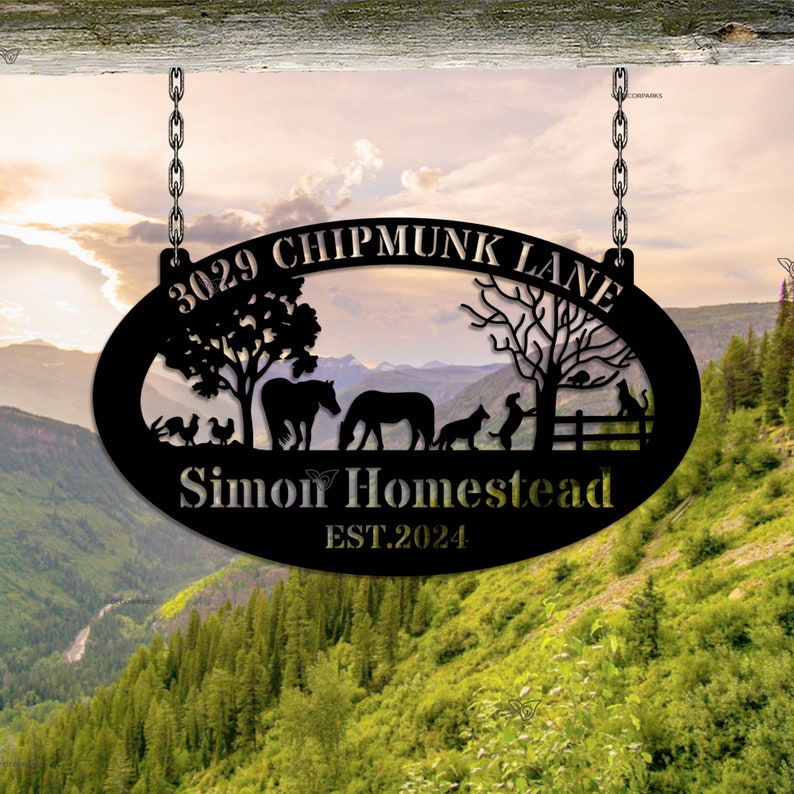 Custom Farmhouse Metal Sign, Farm Sign,personalized Farm Metal Sign ...