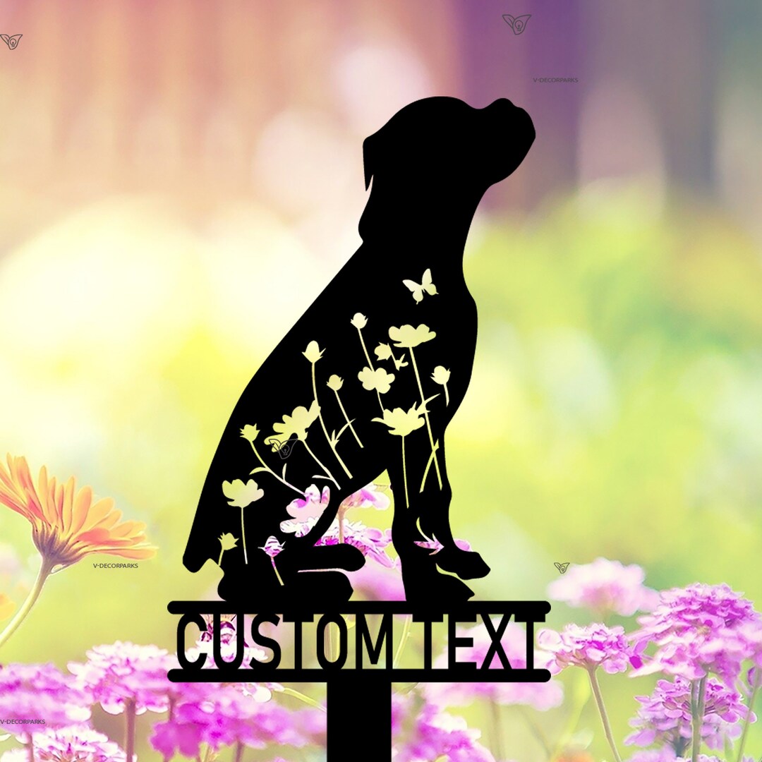 Custom Dog Memorial Stake, Boxer Stake, Boxer Dog Loss, Boxer Lover ...