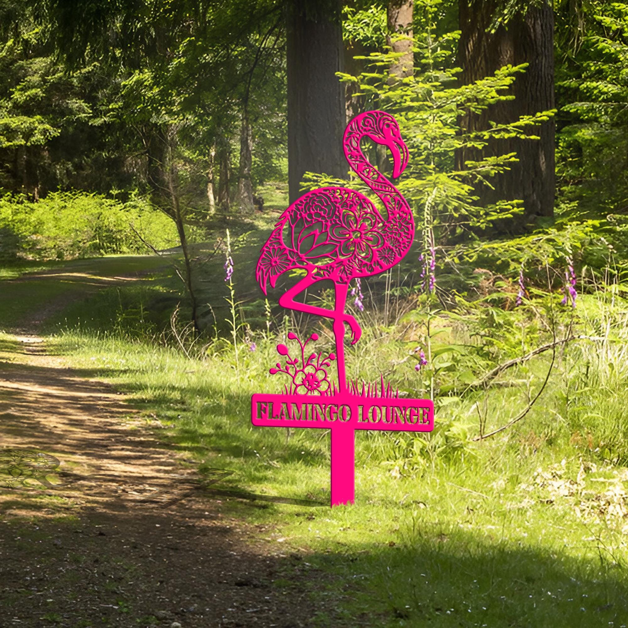Personalized Pink Flamingo Sign, Custom Flamingo Metal Sign, Pool Sign ...