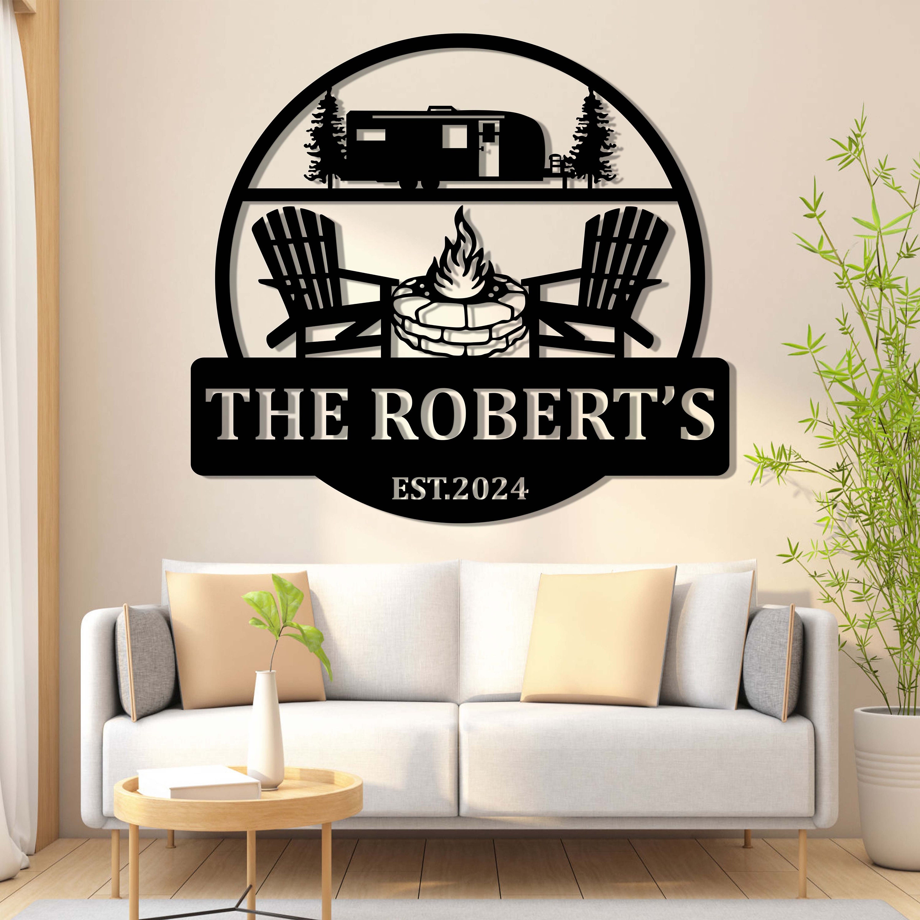Campers RV Yard Sign LED, Camping Sign, Camper Decor, RV Decor, Family ...