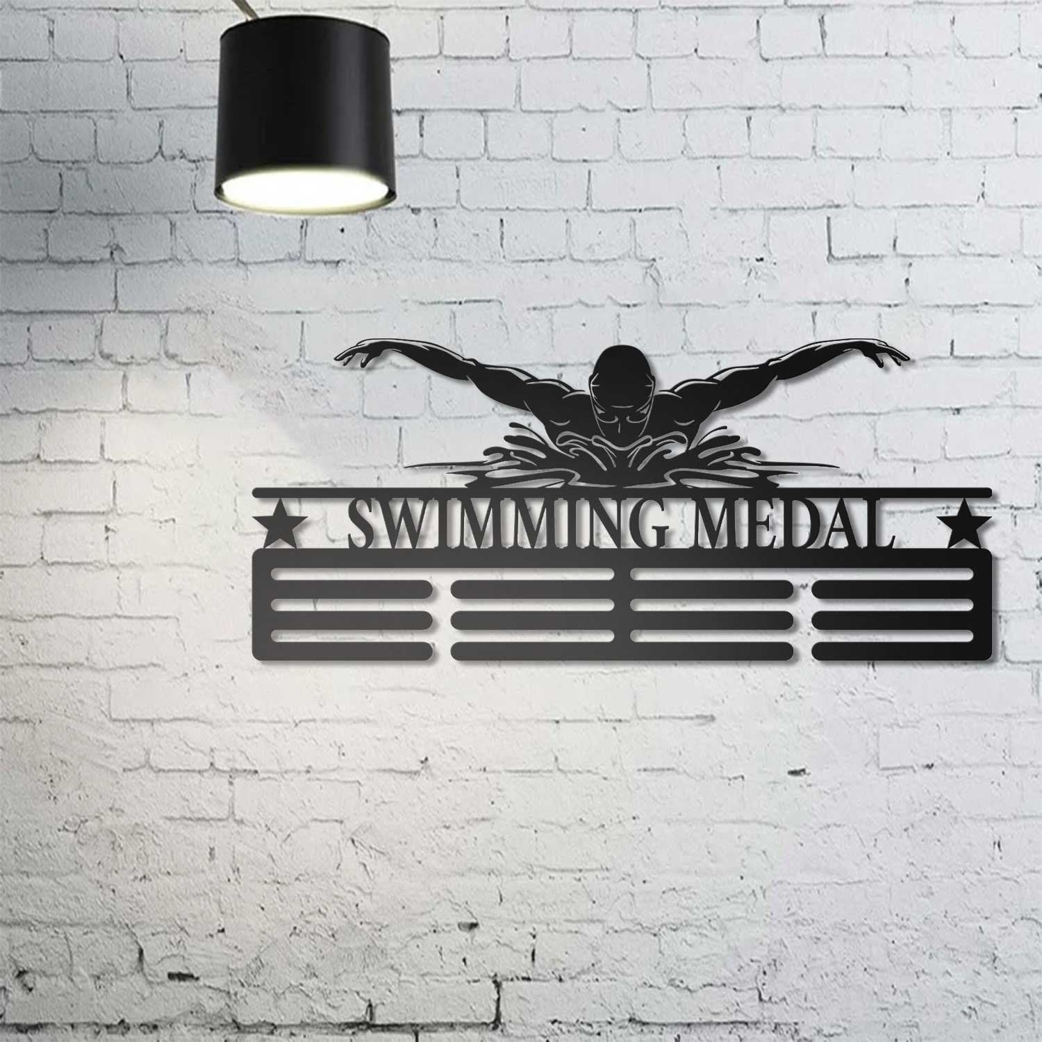 Custom Metal Swimming Medal Holder, Swim Medal Hanger, Medal Display ...