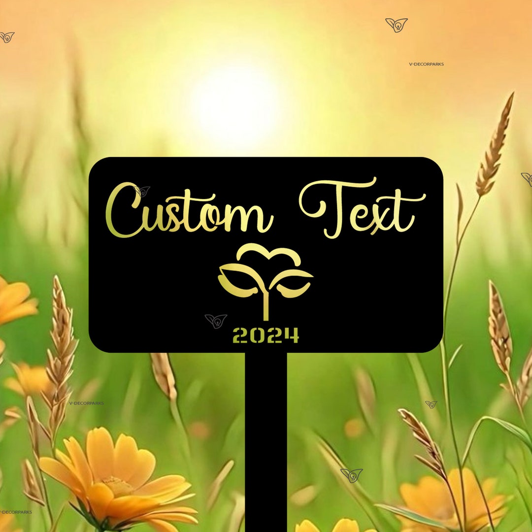Custom Memorial Tree Sign With Stake, Tree Garden Sign, Personalized ...