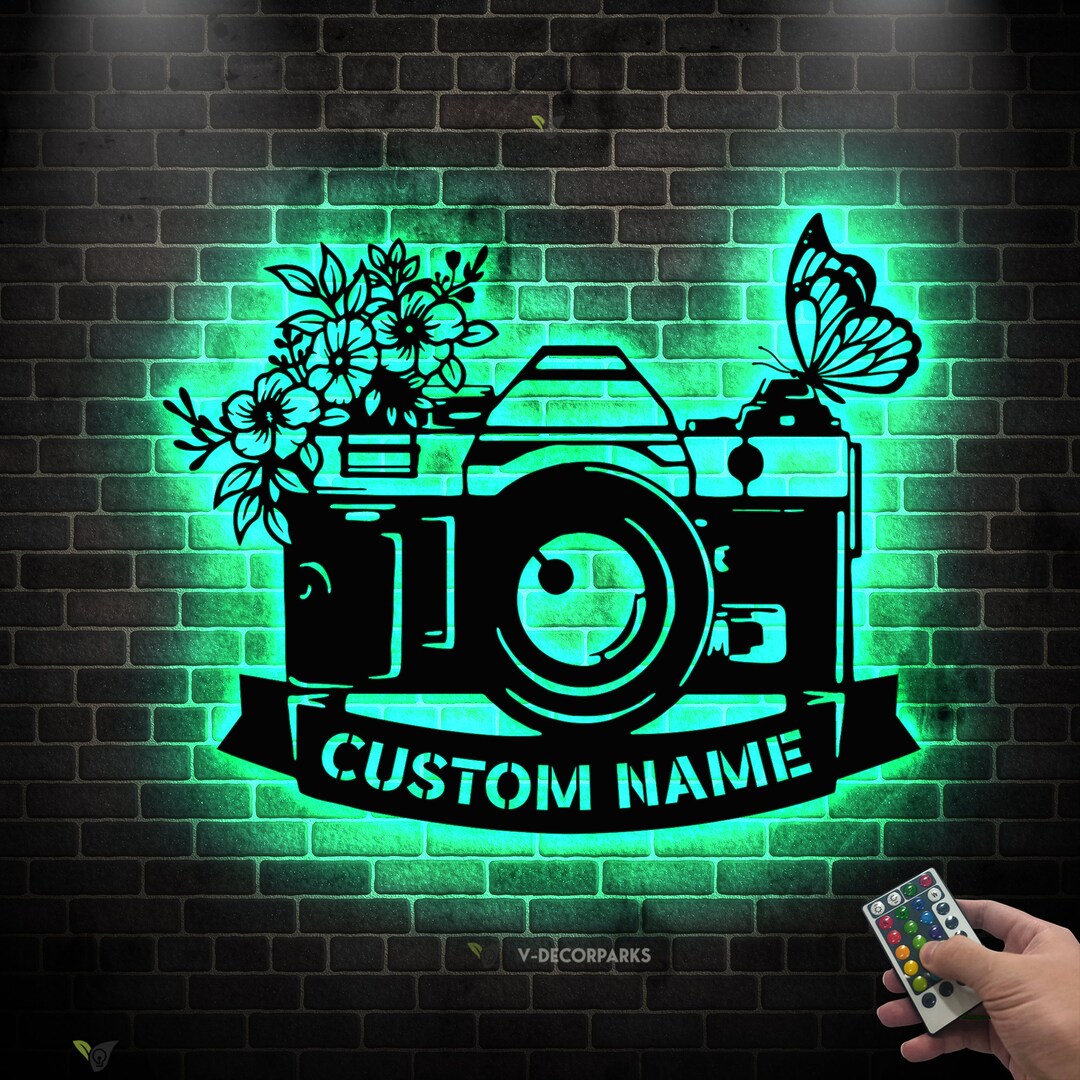 Personalized Photographer Metal Sign,custom Camera Sign,photo Studio ...