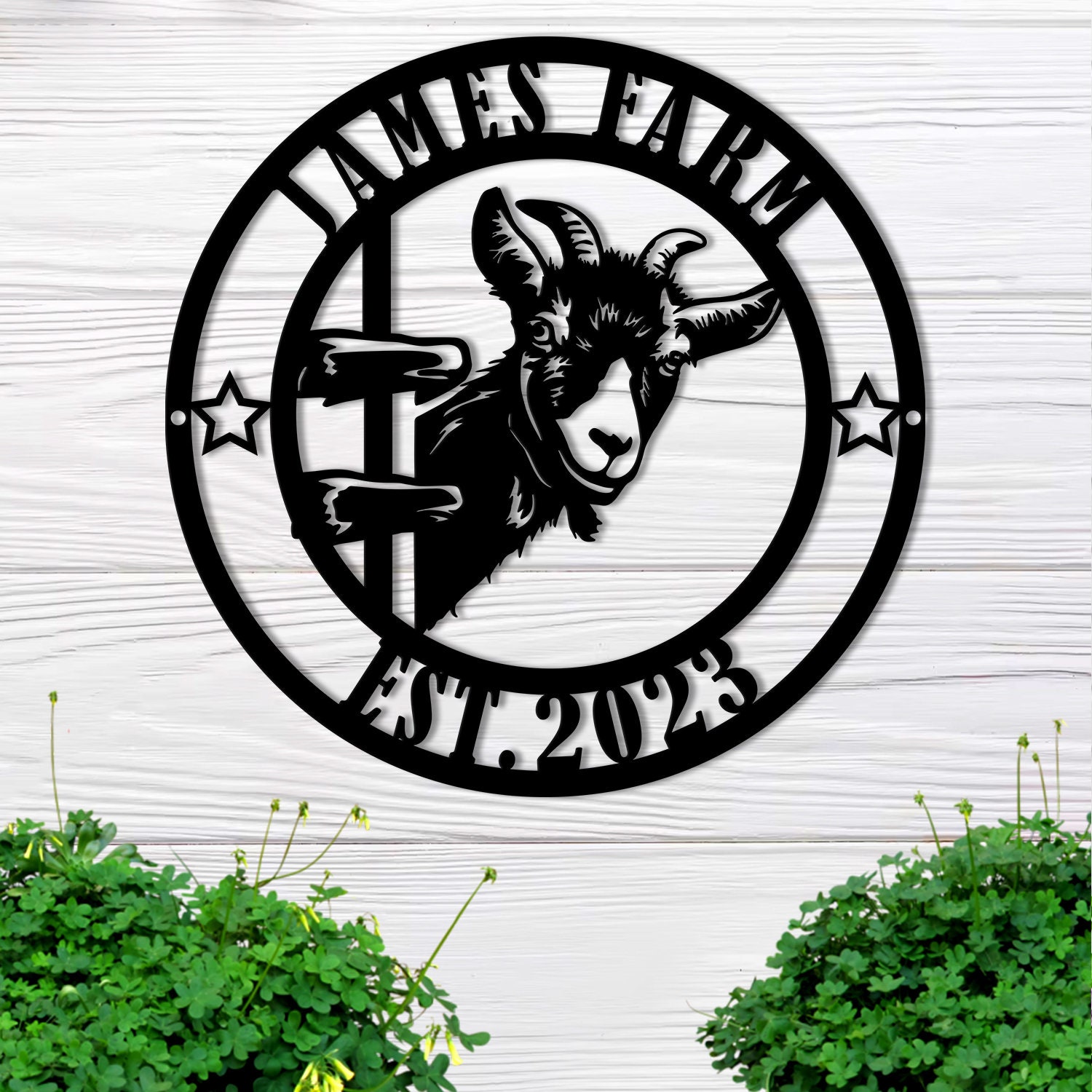 Personalized Goat Metal Sign, Goat Farm Sign, Ranch Farm Sign,custom ...