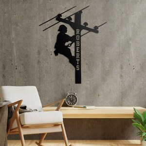 Lineman LED Sign, Handmade Lineman Gift, Custom Neon Sign, Journeyman ...