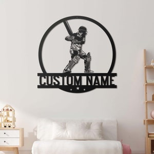 Cricket Metalsign With Led Light, Cricket Player Name Sign, Cricket ...