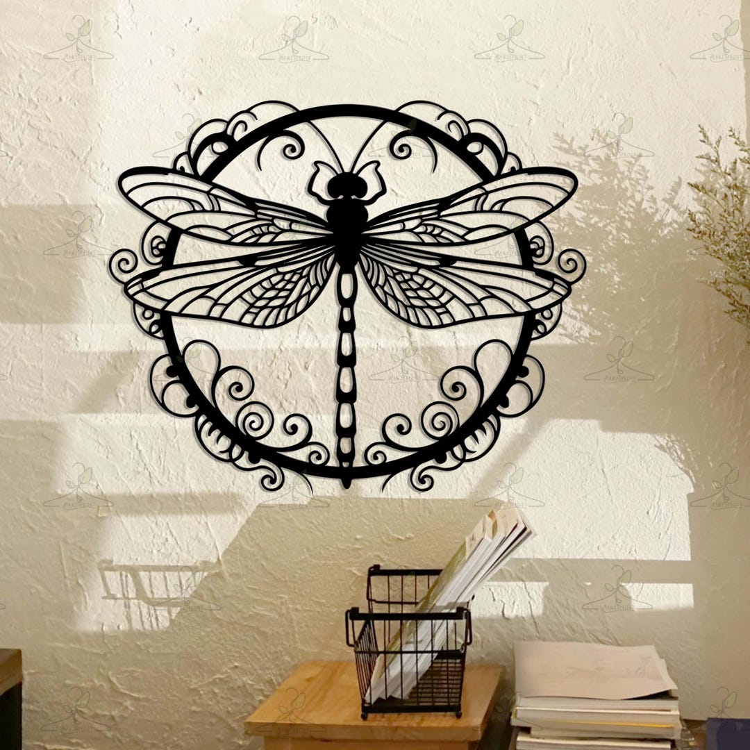 Metal Dragonfly Monogram, Dragonfly Address Sign, Custom Family Name ...