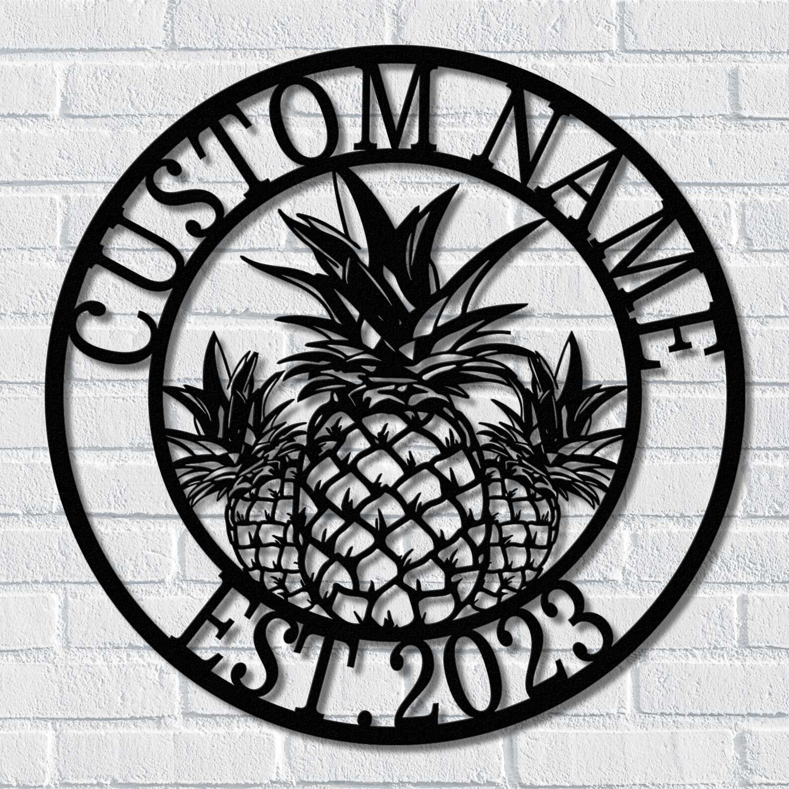 Personalized Pineapple Metal Sign, Pineapple Gift,custom Pineapple Sign ...