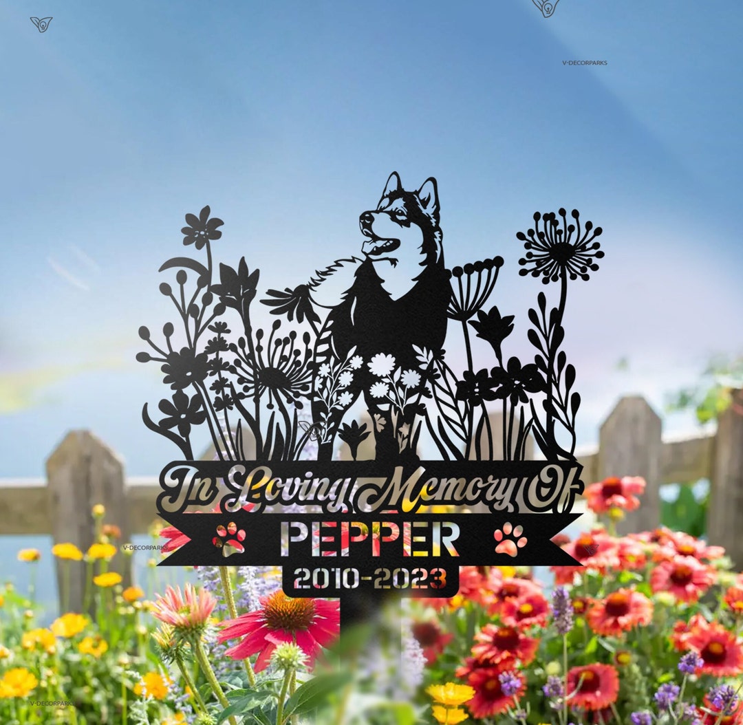 Custom Siberian Husky Memorial Stake,metal Stake,personalized Siberian ...