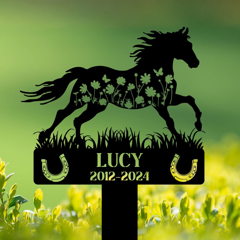 Custom Horse Memorial Sign, Horse Stake, Horse Sign With Stake, Horse ...