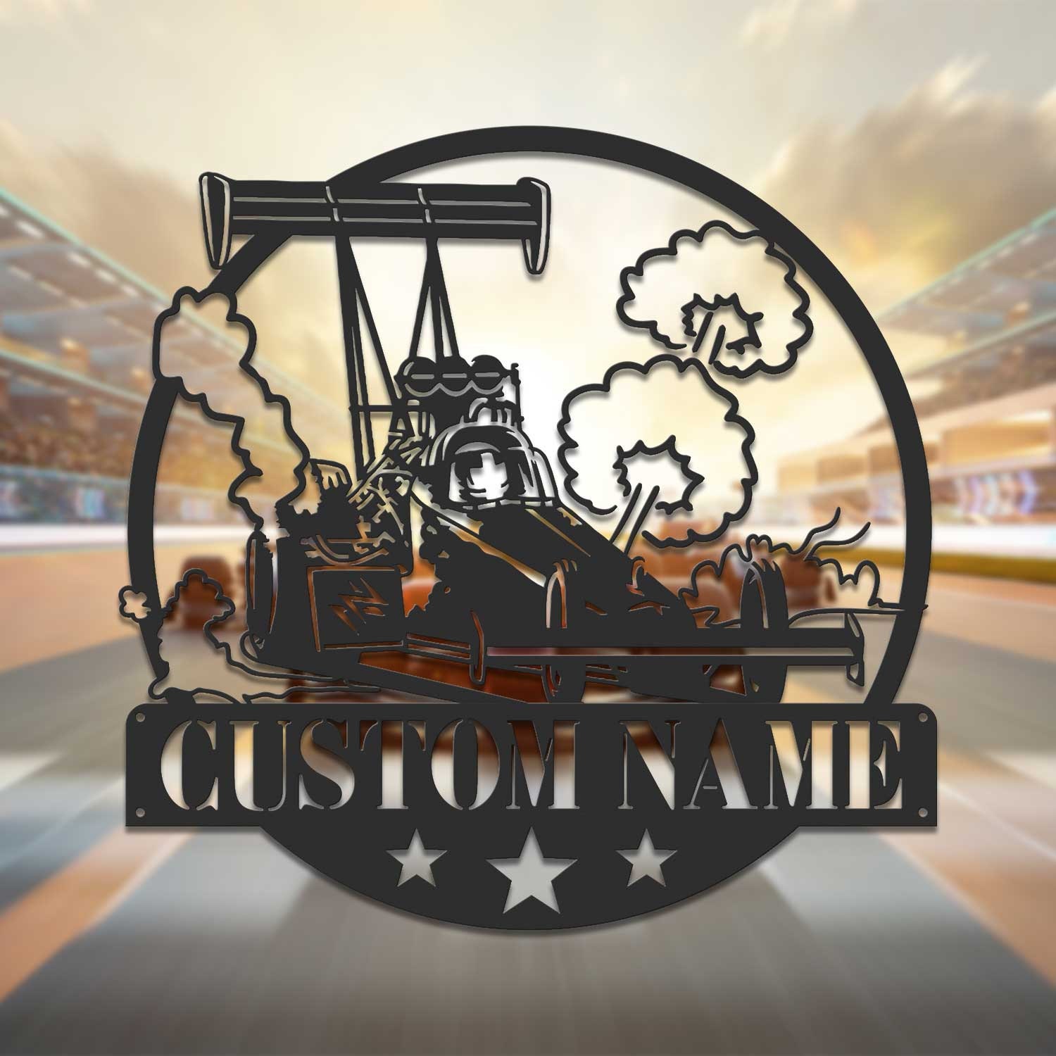 Personalized Top Fuel Dragster Metal Wall Art, Custom Dragster Name ...
