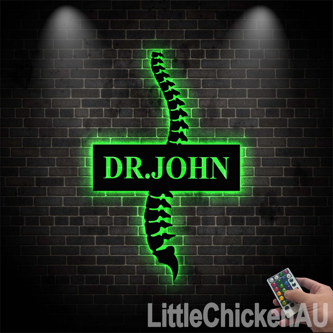 Custom Chiropractor LED Sign, Personalized Chiropractic Office Sign ...