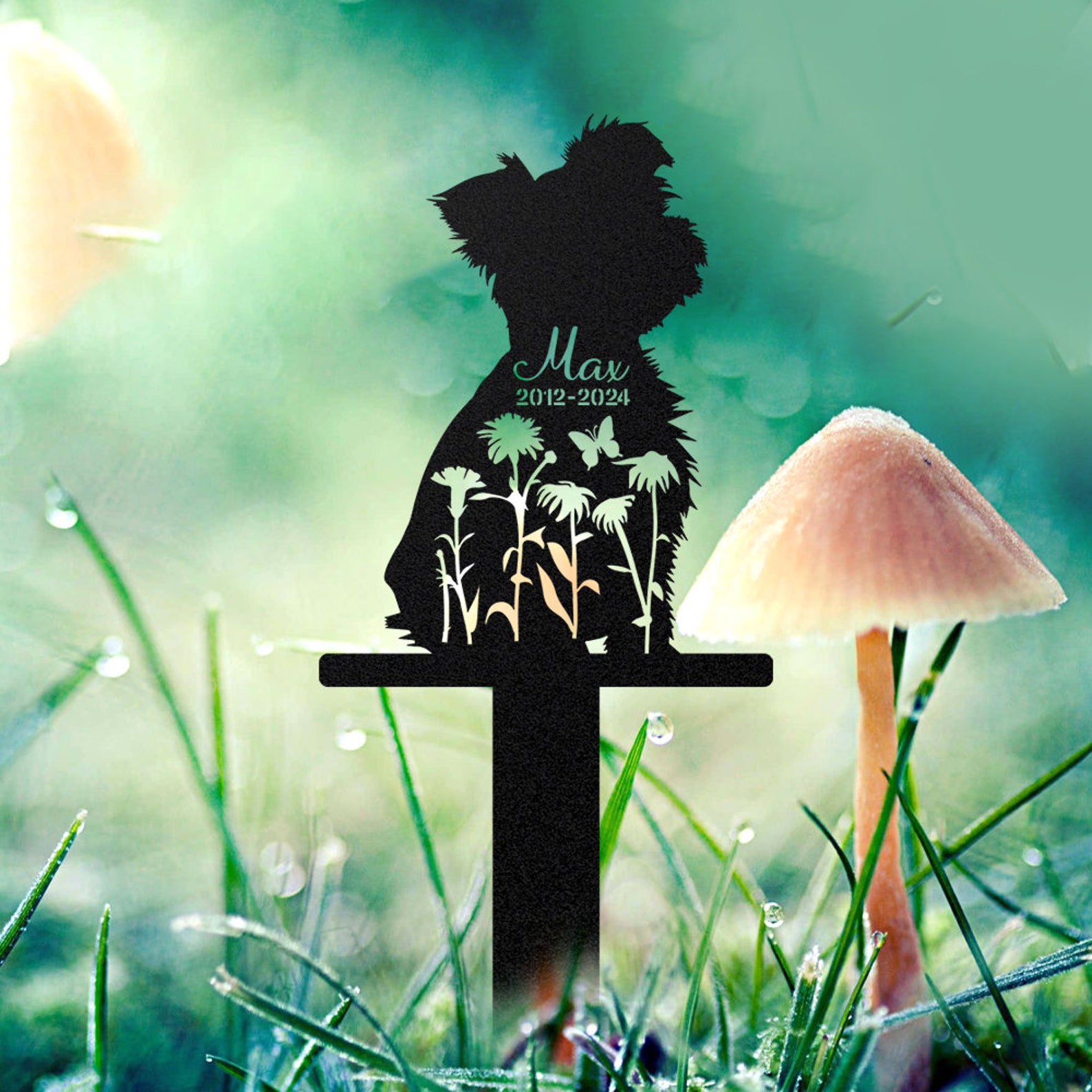Custom Dog Memorial Garden Stake, Yorkie Loss, Yorkie Lover, Yorkie ...
