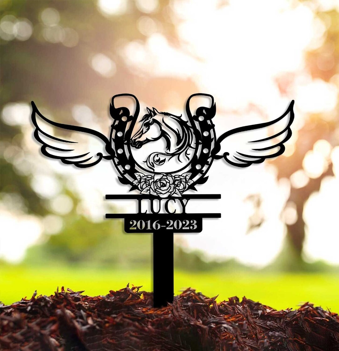 Custom Horse Memorial Stake, Metal Stake, Horse Loss, Sympathy Sign ...