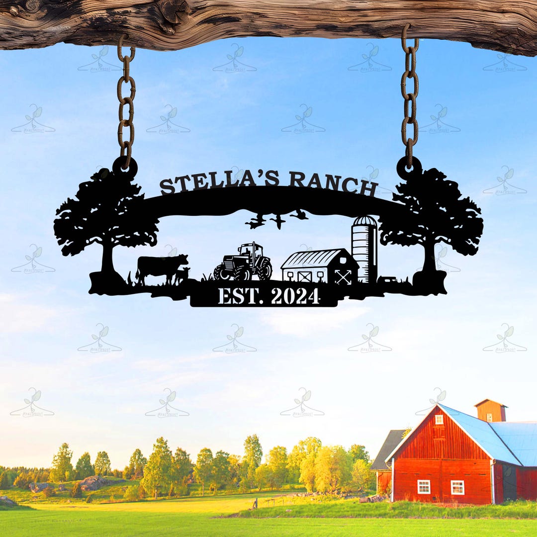 Custom Every Farm Sign, Personalized Metal Farm Sign, Large Farm Sign ...