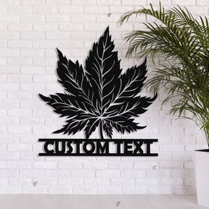 Custom Weed Metal Wall Art With Lights, Personalized Cannabis Sign ...