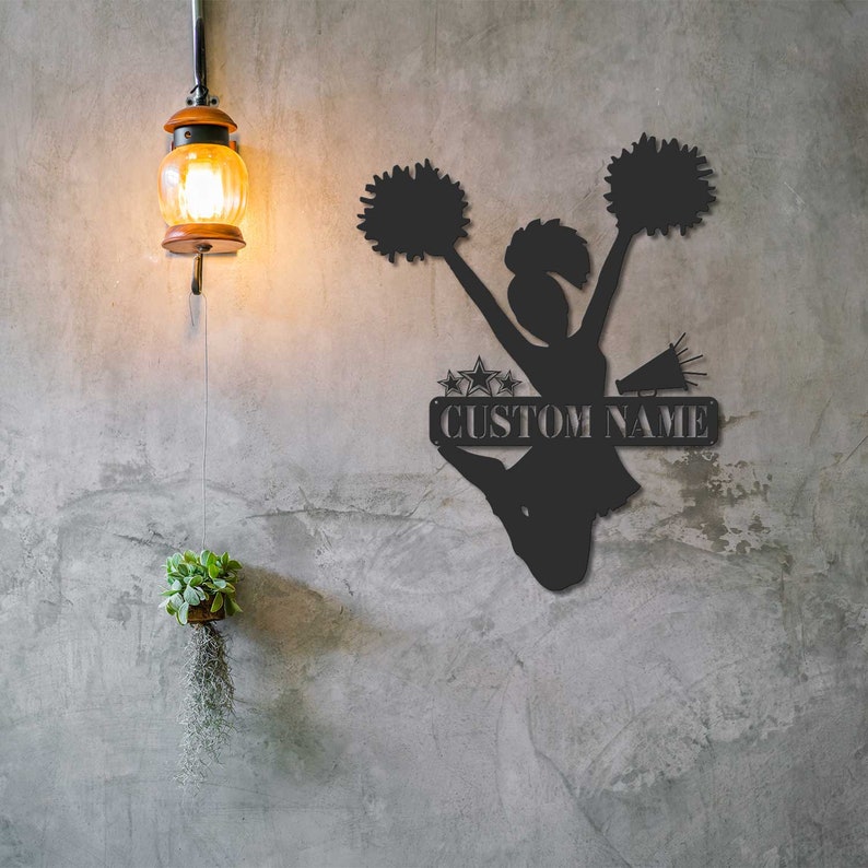 Custom Cheerleading Sign, Metal Wall With LED Light, Cheerleading Gift ...