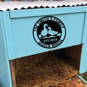 Personalized Duck Farm Sign, Duck Gift,custom Duck Quack House Metal ...