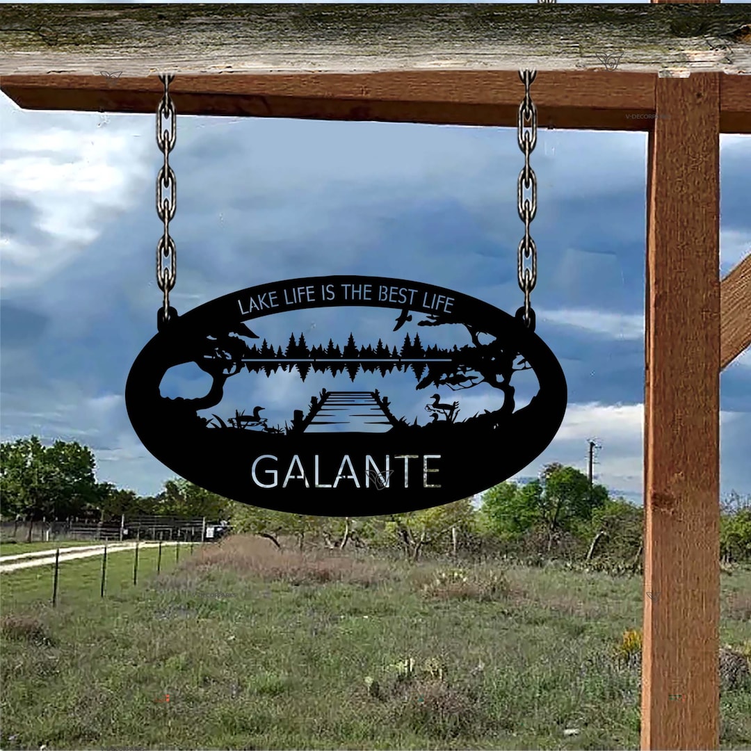 Custom Lake Dock Sign, Lake House Sign, Lakeside Sign, Lake House Decor ...