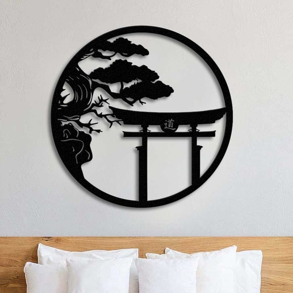 Japanese Metal Wall Art Bonsai Tree Metal Art - Etsy