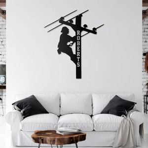 Lineman LED Sign, Handmade Lineman Gift, Custom Neon Sign, Journeyman ...