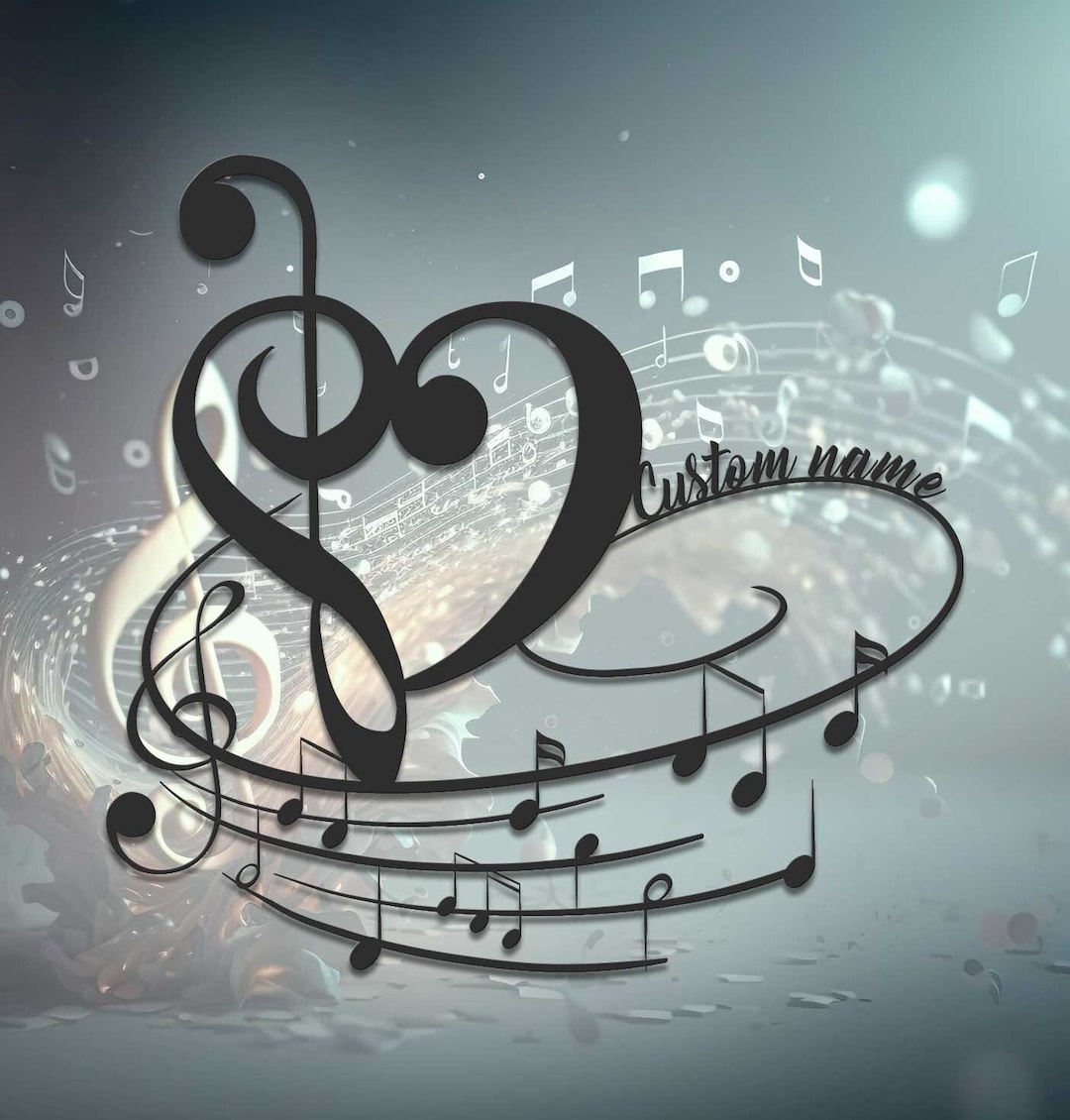 Personalized Music Notes Gift, Customized Gift for Musician, Music ...