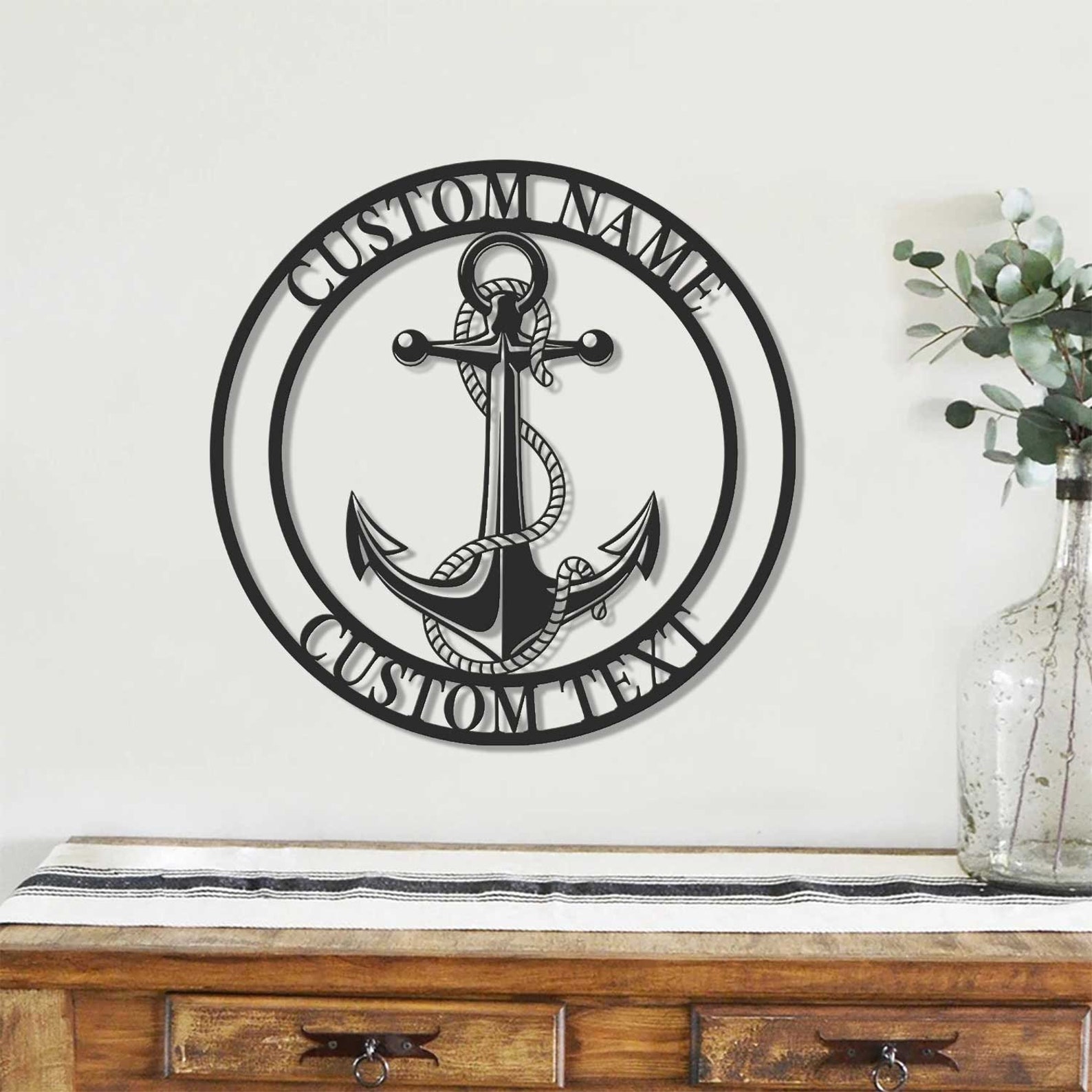 Personalized Anchor Metal Sign, Anchor Name Sign, Anchor Sign Metal ...