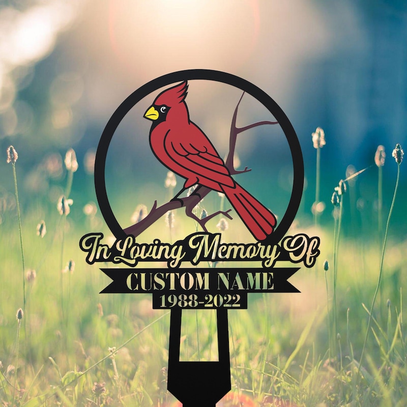 Cardinal Memorial Stone - Etsy
