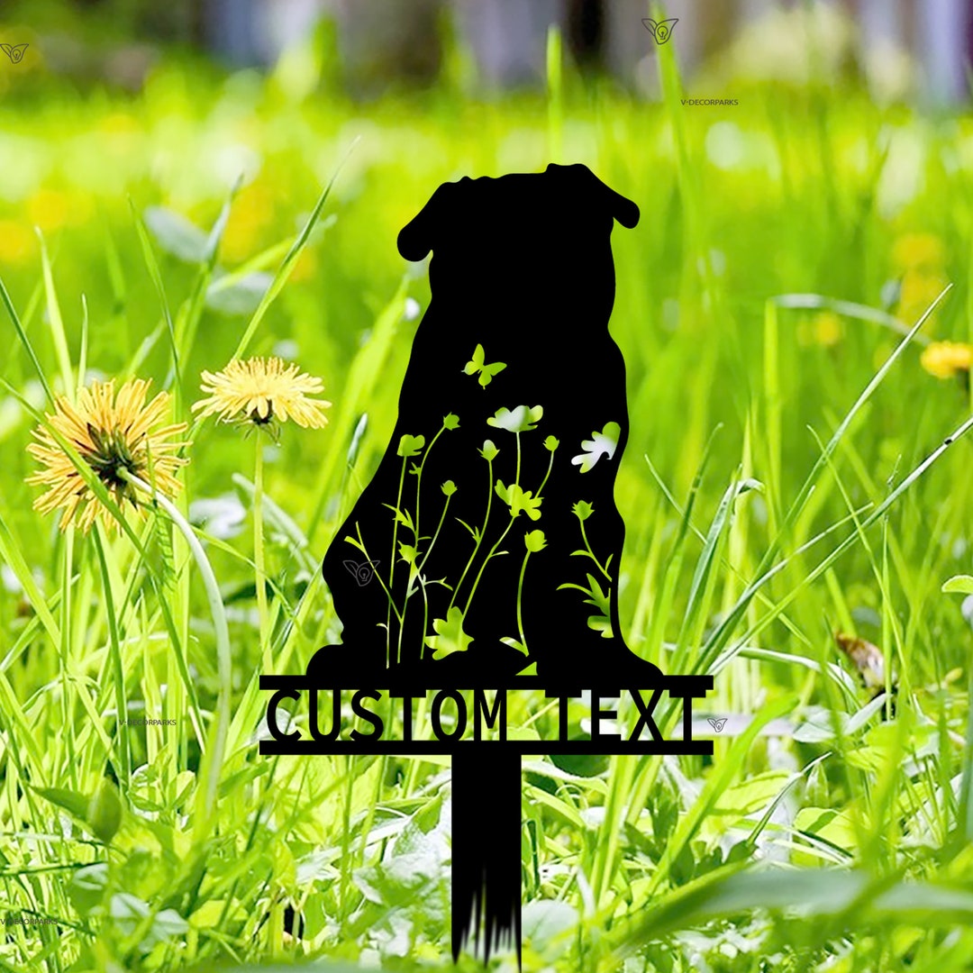 Custom Pug Memorial Stake Metal Sign, Pug Lover, Pet Loss Gift,sympathy ...