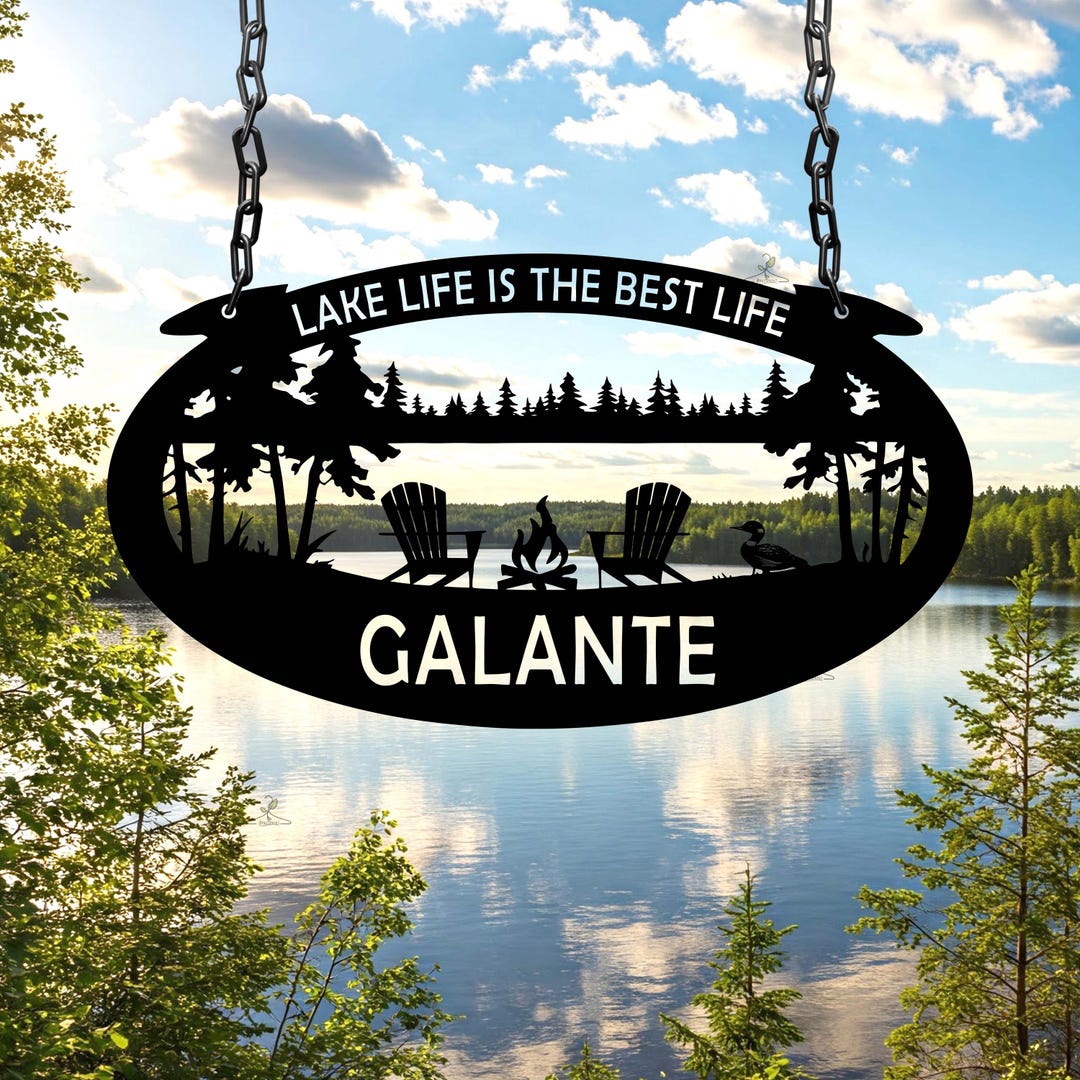 Personalized Lake House Sign, Custom Name Lake House Decor, Lake Life ...