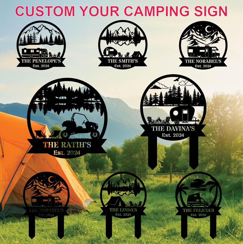 Custom RV & Camper Metal Sign, Personalized Your Own Camping Sign ...