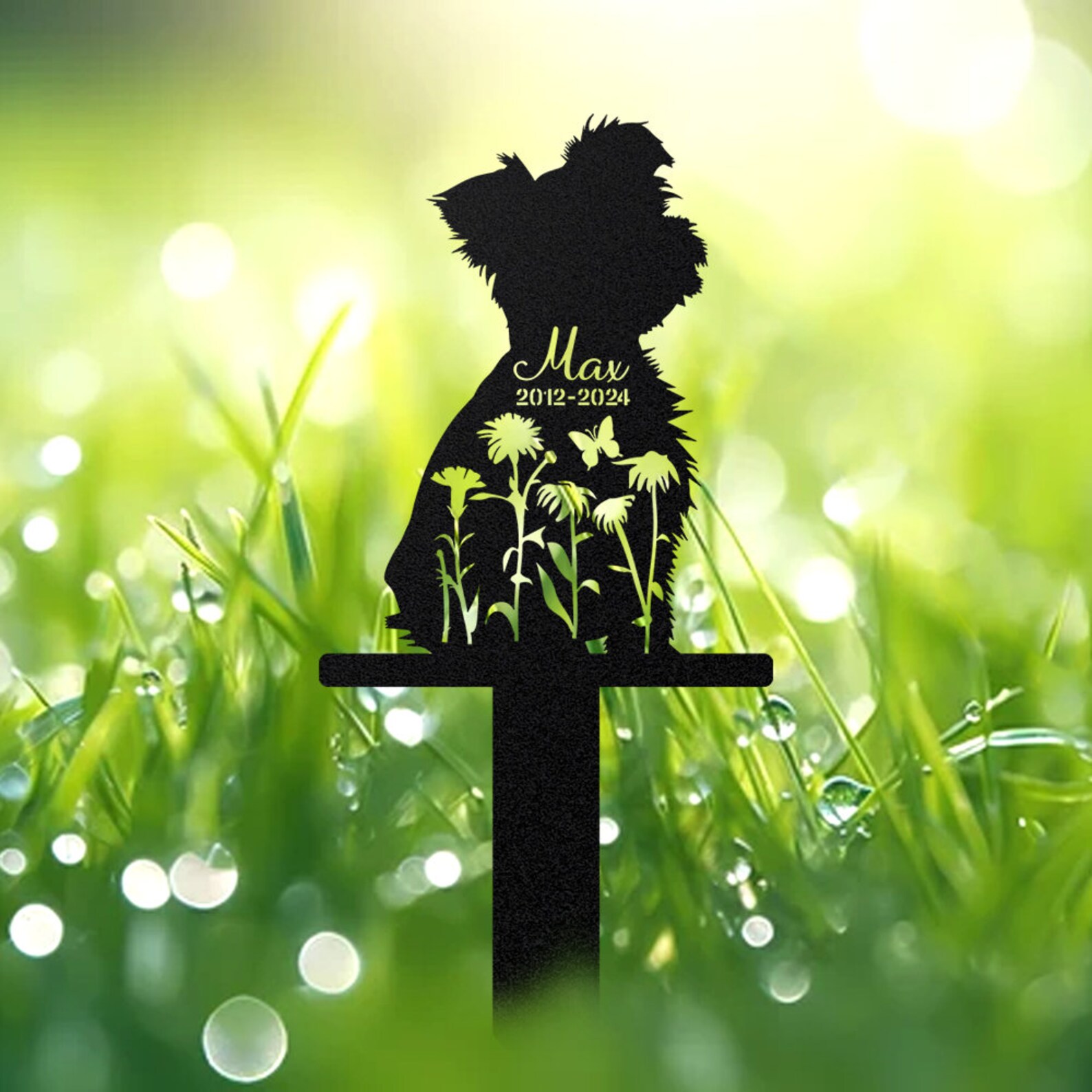 Custom Dog Memorial Garden Stake, Yorkie Loss, Yorkie Lover, Yorkie ...